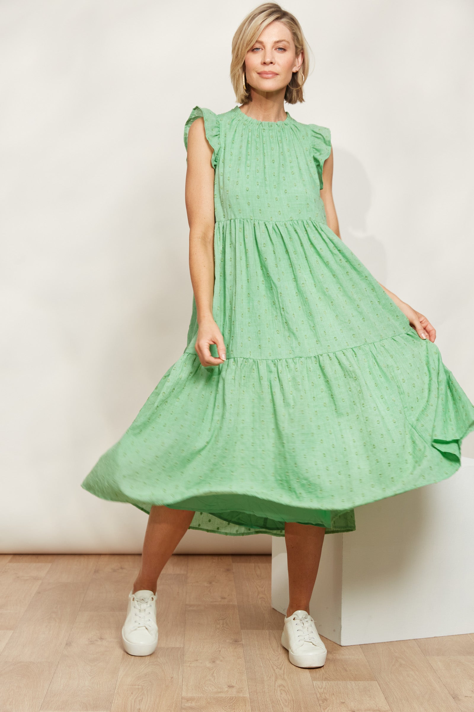 Zephyr Dress - Jade – Whistling Dixie NZ